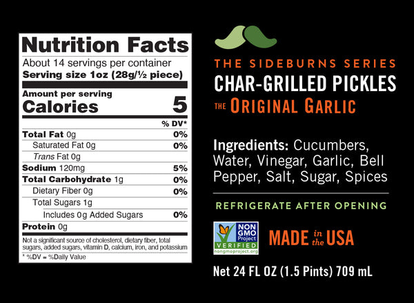 Sideburns Original Grilled Pickle Halves - Randy's Pickles – Randy's ...